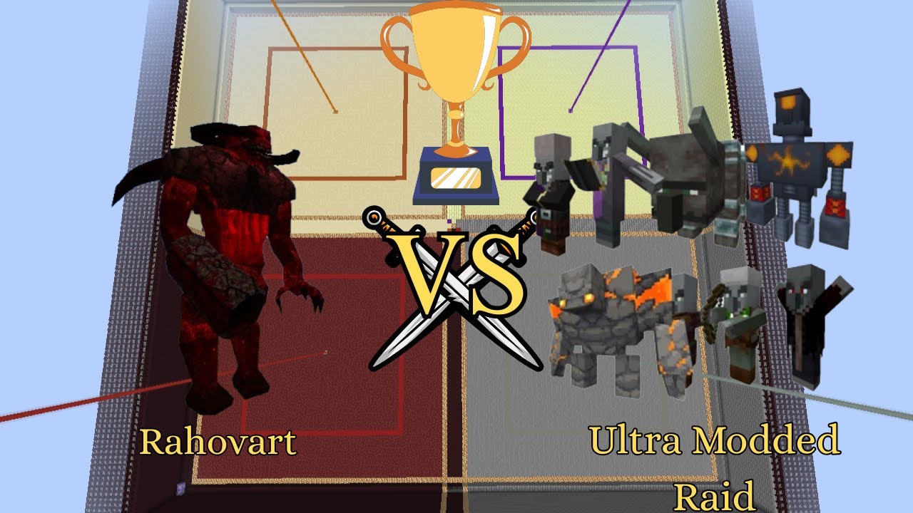 Rahovart vs Ultra Modded Raid | Minecraft 1.16.5 - YouTube