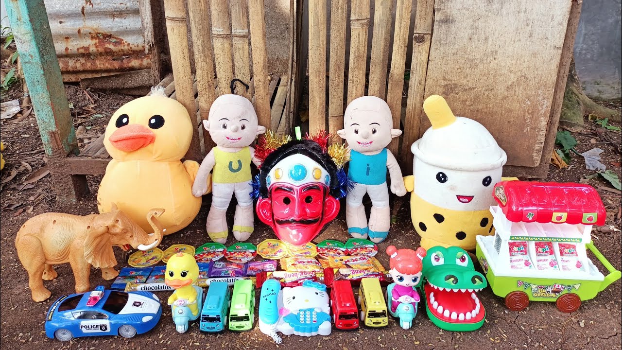 BOCIL NINGGALIN TOPENG ONDEL-ONDEL~KELUARGA UPIN-IPIN~BEBEK~MOBIL TAYO ...