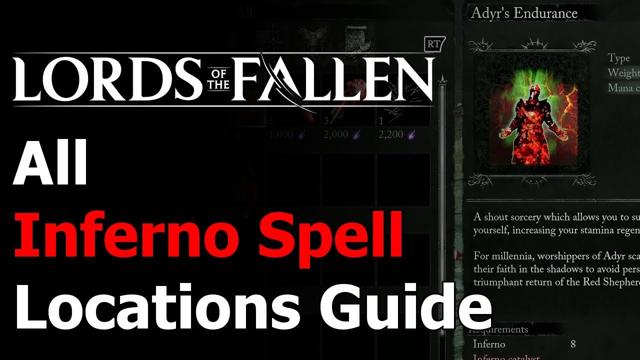 Lords of the Fallen Inferno Spell Locations - Inferno Adept Achievement ...