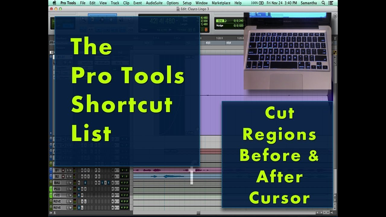 The Pro Tools Shortcut List: Cut Regions Before and After Cursor ...