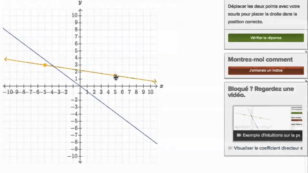 Un exercice pour comprendre la notion de coefficient directeur - YouTube