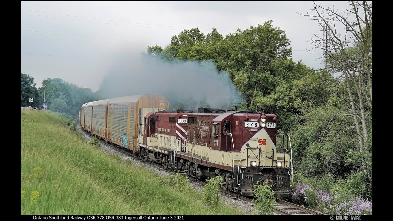 RAILREEL "THERE & BACK" OSR 378 OSR 383 Beachville Ont June 3 2021 - YouTube