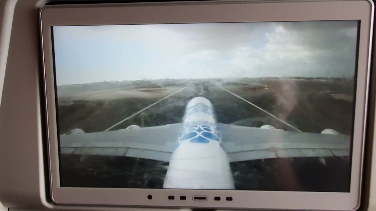 Airplane take-off rear camera shot - YouTube