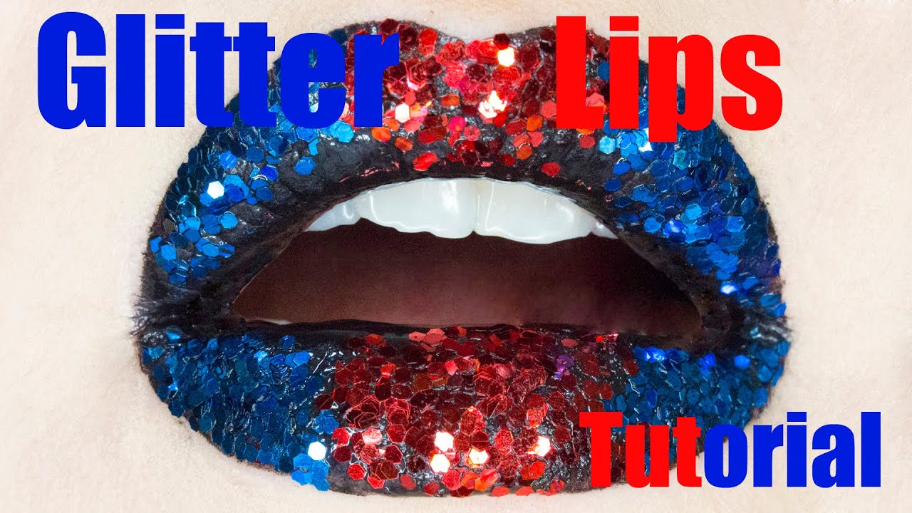 Simple Glitter Lips Tutorial - YouTube