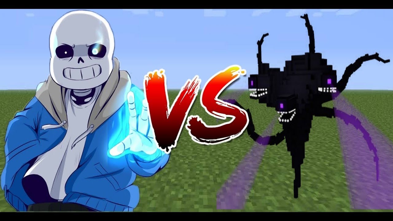 Storm wither vs sans in Minecraft pocket edition - YouTube