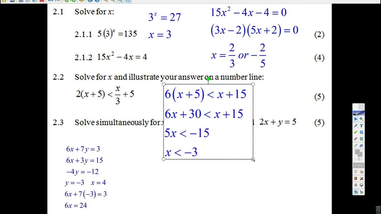solve equations Q1 to Q3 - YouTube