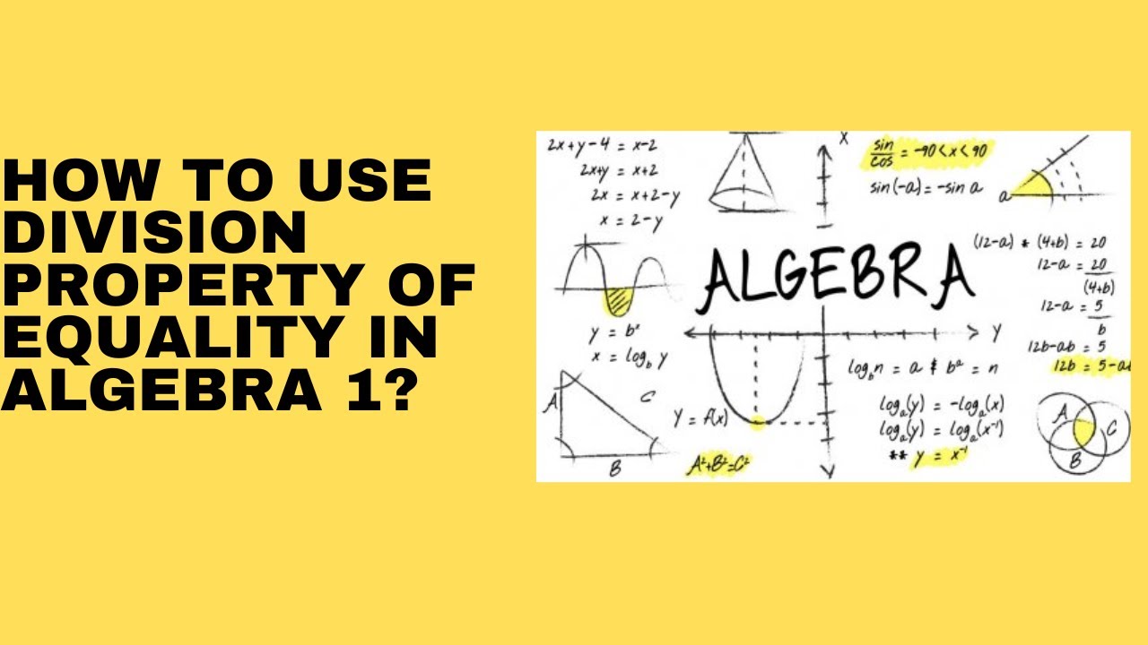 How to use the Division Property of Equality? - YouTube