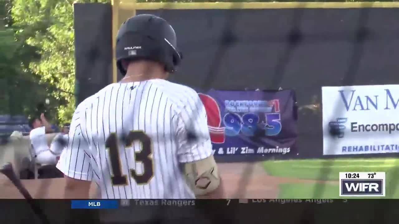 Bobby Atkinson hits two homers in Rivets win over Waterloo - YouTube