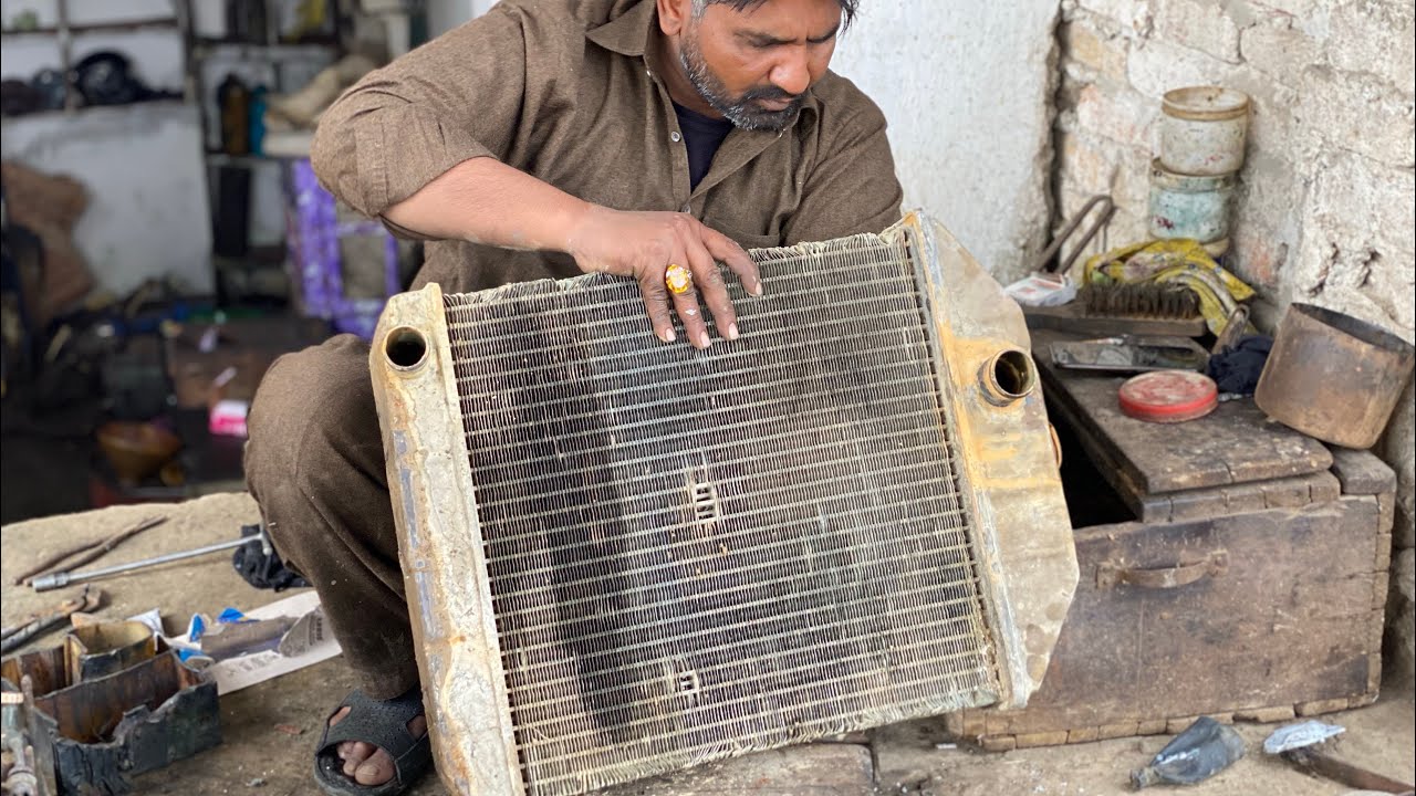 How to clean a Truck Radiator||Restoration of a radiator||How to Flush ...
