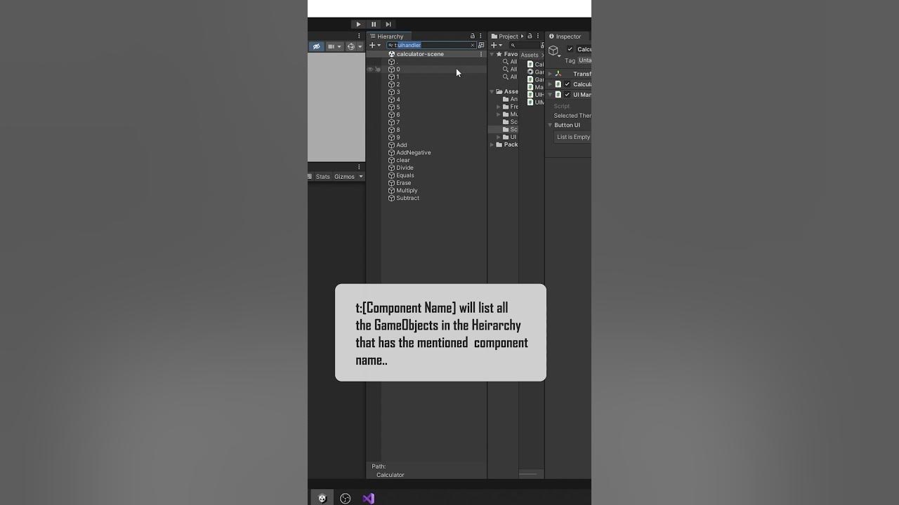 Search GameObjects Based on a Specific Component | Unity3d Game Development Short - YouTube