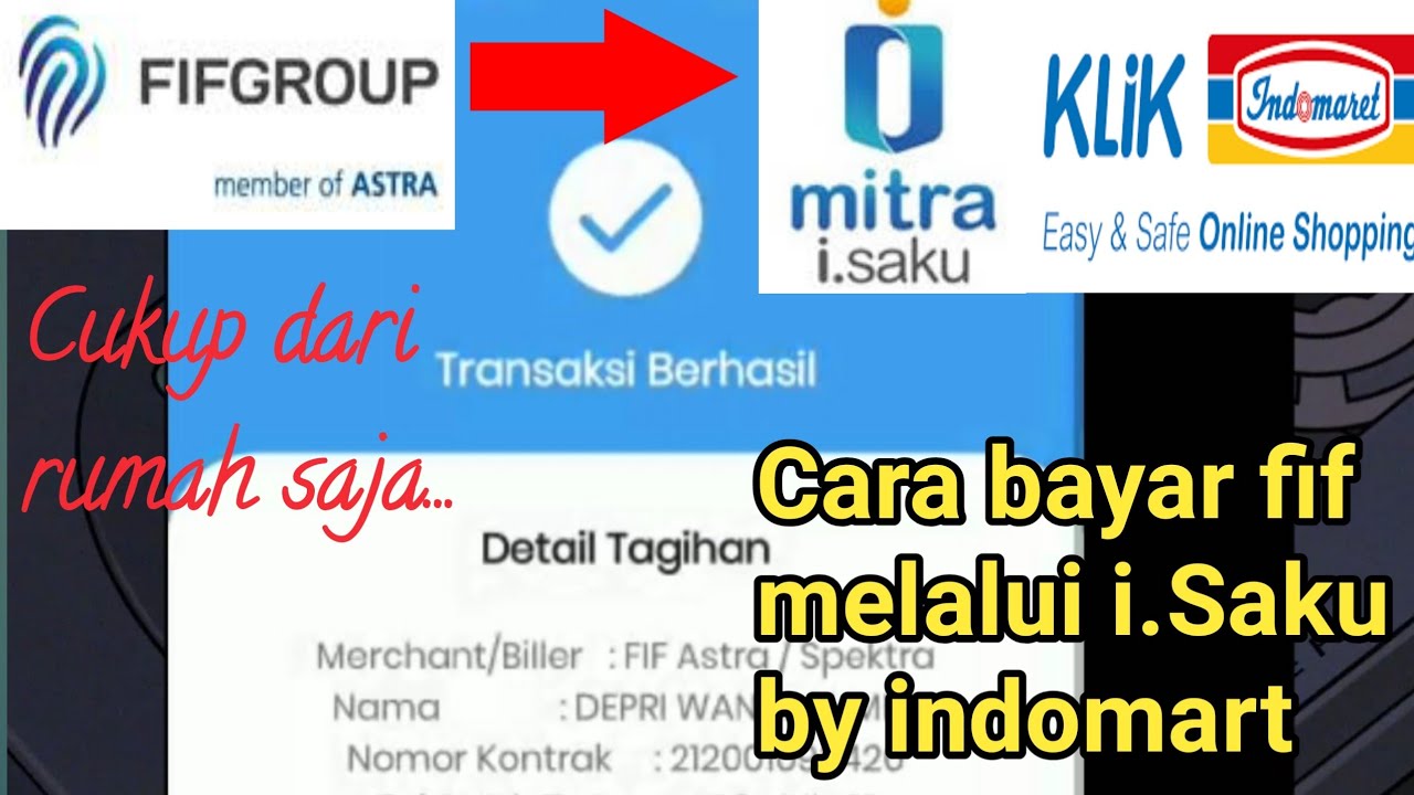 Cara bayar angsuran FIF spectra melalui aplikasi i. Saku indomart - YouTube