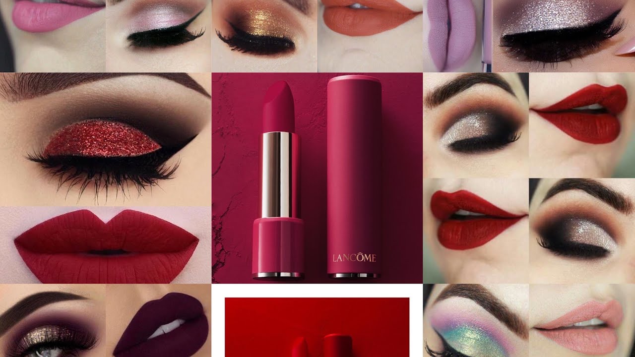 Eye makeup and lipstick for girls - YouTube