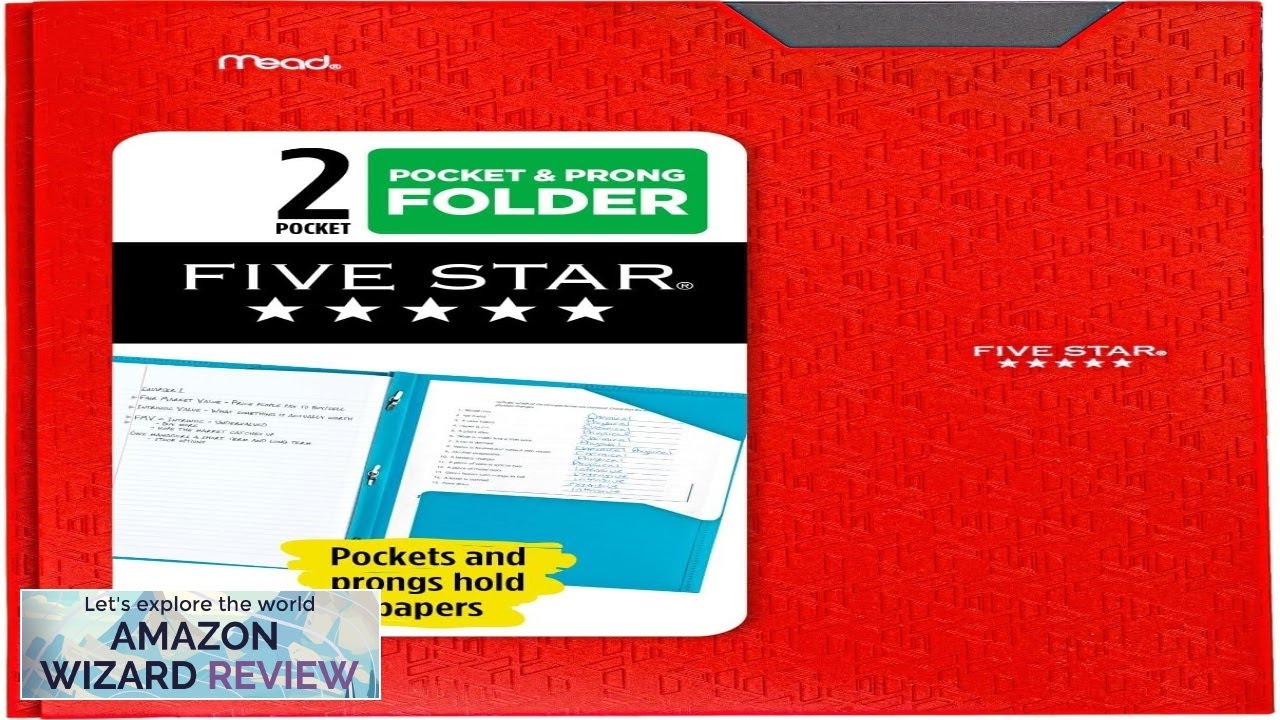 Five Star 2 Pocket Folder Stay-Put Folder Plastic Colored Folders with ...