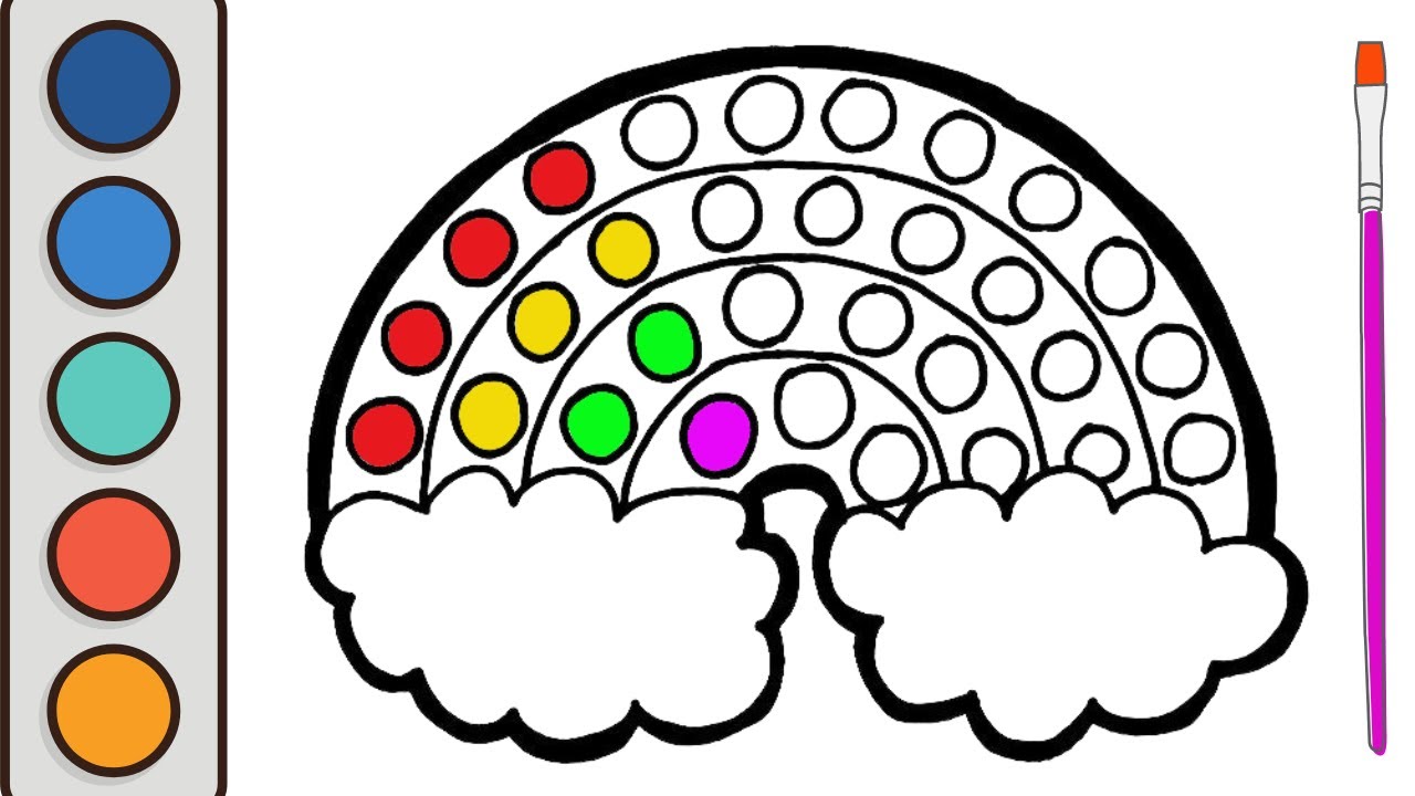 How to Draw Rainbow Pop It for Kids | Easy Pop It Drawing | Rainbow Pop ...