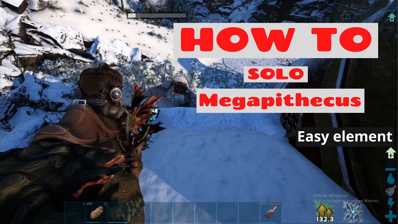 How to solo Megapithecus (Monkey) boss Easy element Ark Survival ...