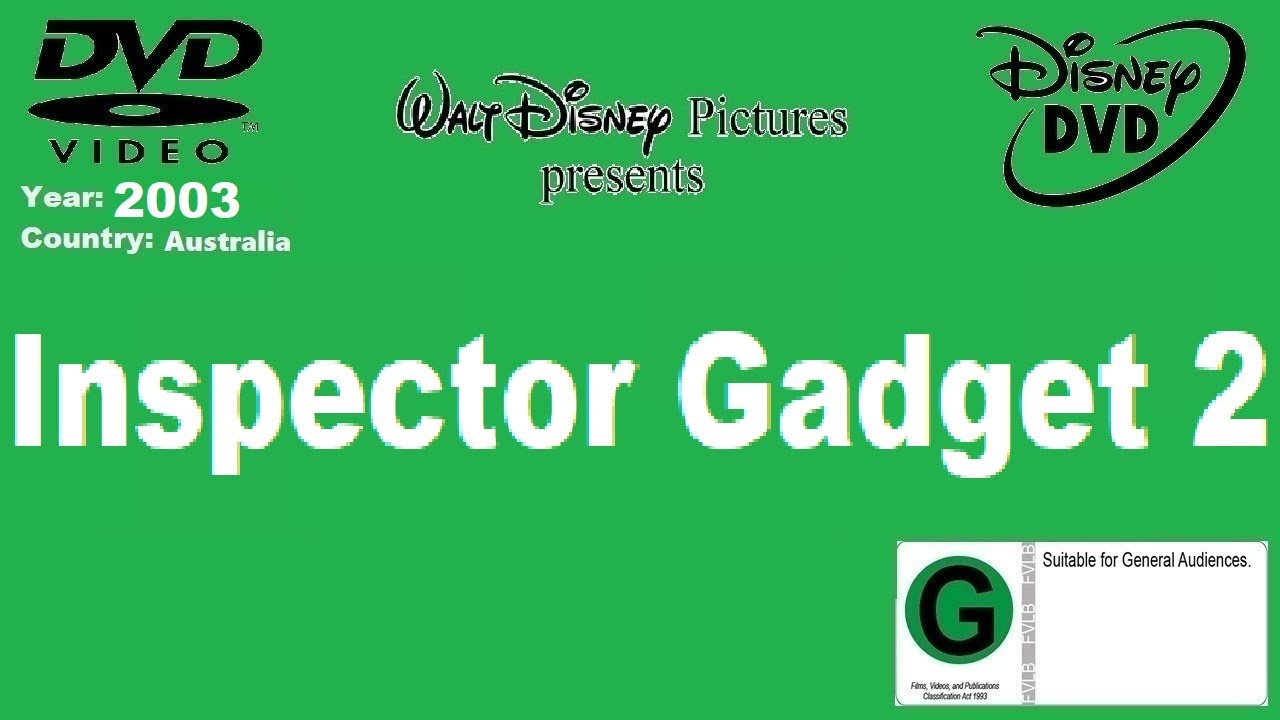 Opening and Closing To "Inspector Gadget 2" (Walt Disney Home ...