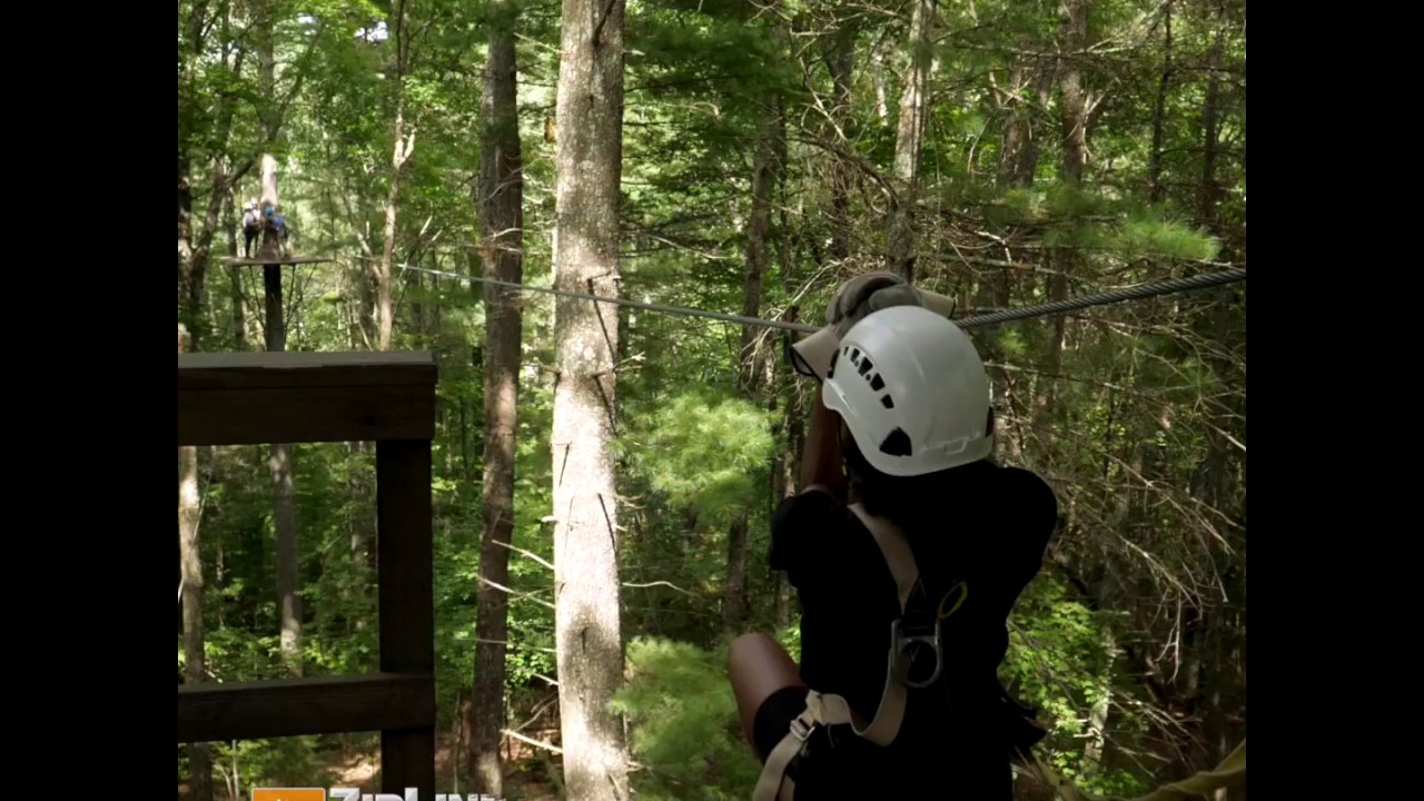 Taking Off with Zipline Canopy Tours of Blue Ridge - YouTube