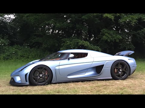 1500BHP+ Koenigsegg Regera startup and lowering spoiler at Goodwood ...