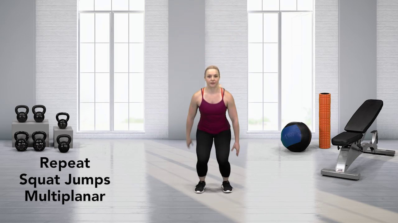 How to do Repeat Squat Jumps Multiplanar - YouTube