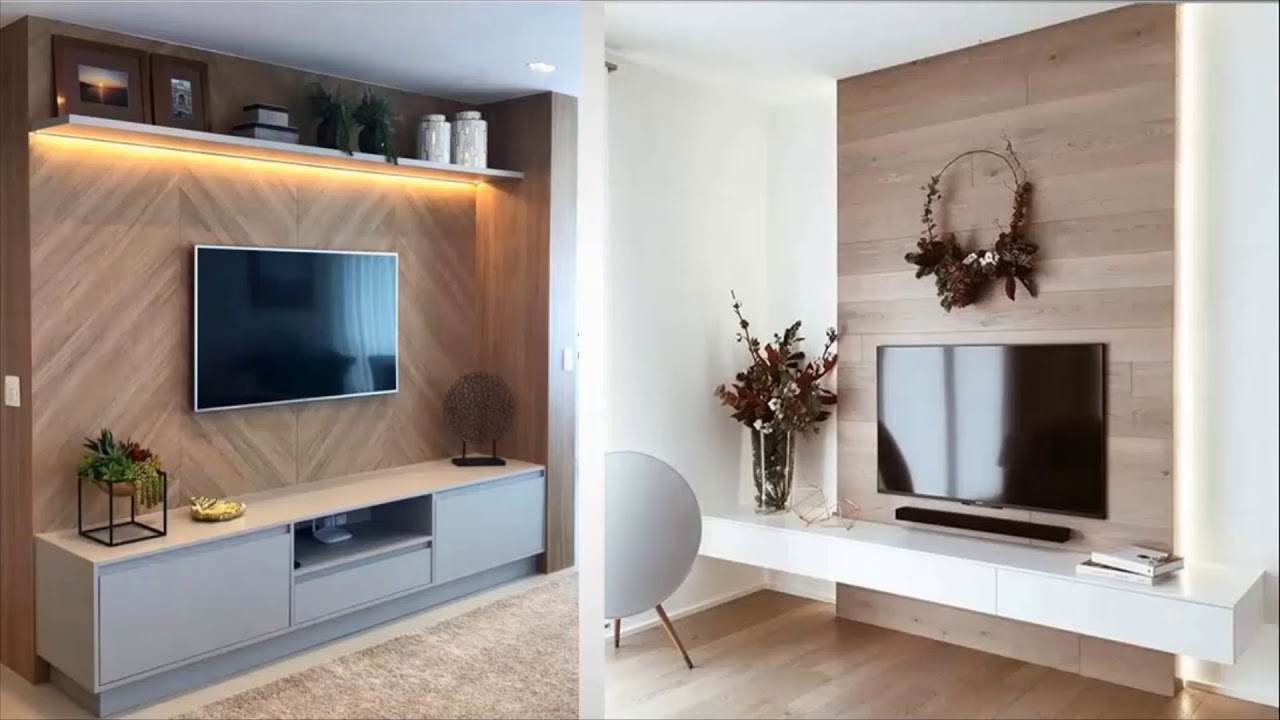 idées de décoration d'un coin de télévision 2020/أفكار لتزيين ركن ...