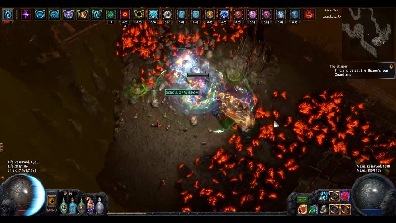 Path of Exile 2.4 - First Maze of the Minotaur T16 Map with LL BV - YouTube