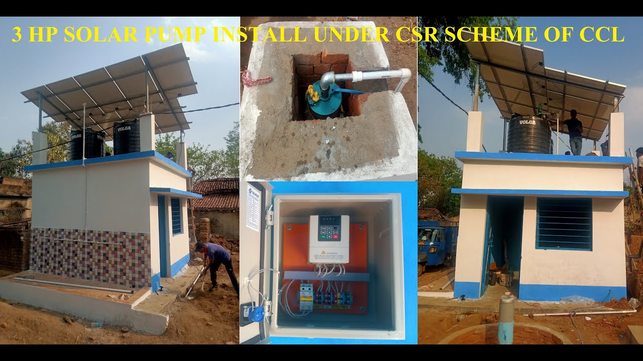 3 HP SOLAR PUMP FULL INSTALLATION UNDER CCL CSR#solarpump # ...