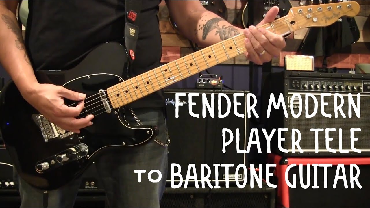 CONVERTED MY FENDER MODERN PLAYER TELE TO A BARITONE GUITAR - YouTube