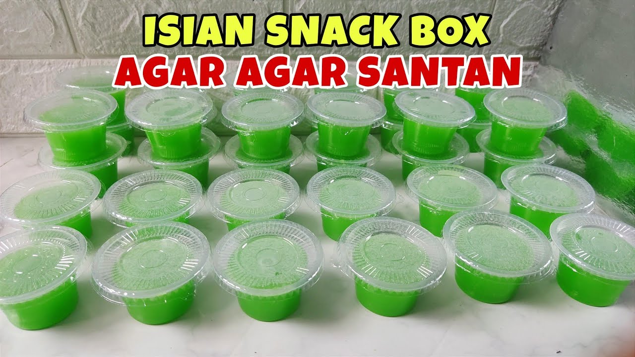 MODAL AGAR AGAR SANTAN BISA BUAT IDE JUALAN ISIAN SNACK BOX - YouTube