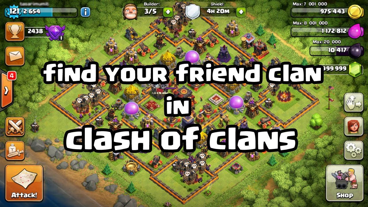 how to find your friends clan in clash of clans - YouTube