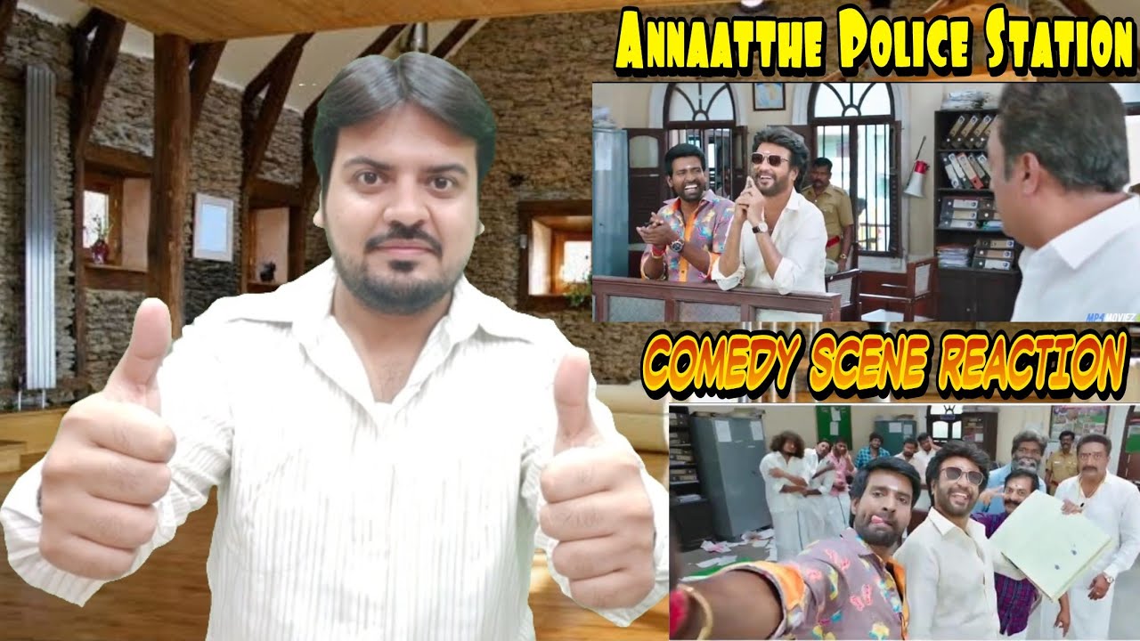 Indian Reaction on Annaatthe Police Station Comedy Scene - YouTube