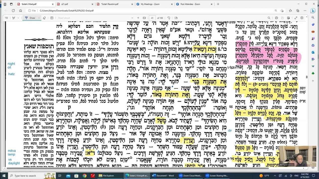 Daf Yomi Sotah Daf 21 - YouTube