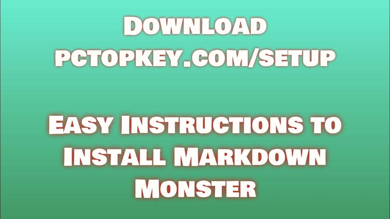 How To Download and Install Markdown Monster Manual - YouTube