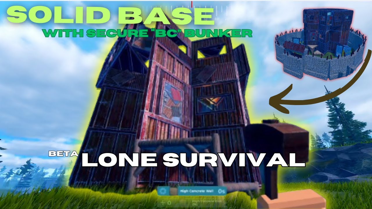 Solid Base Design With Secure Storage and BC Bunker (Lone Survival Beta ...