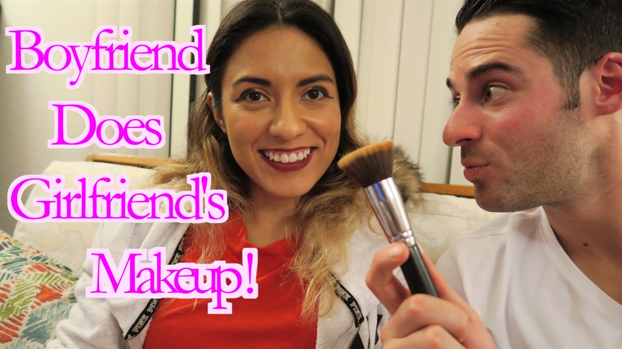 Boyfriend Does Girlfriend's Makeup! - YouTube