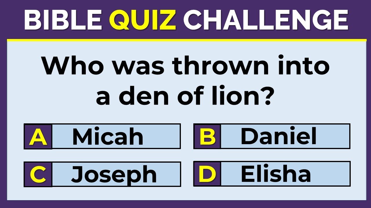 20 BIBLE QUESTIONS TO TEST YOUR BIBLE KNOWLEDGE | #challenge 5 - YouTube