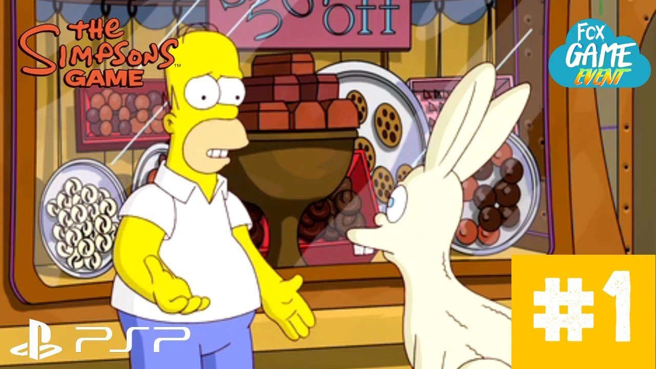 Walkthrough The Simpsons Game - Part 1: The Land of Chocolate (PSP ...