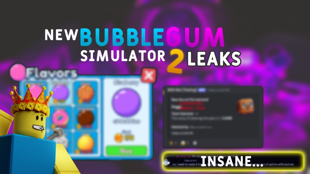 INSANE NEW LEAKS || BUBBLE GUM SIMULATOR 2 ANNOUNCED🤩😮 - YouTube