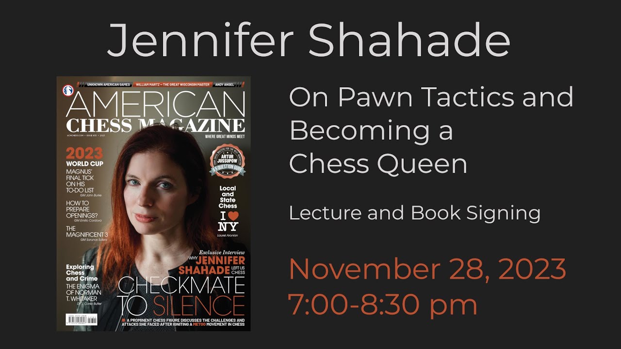 Jennifer Shahade Lecture and Book Signing Highlights - YouTube