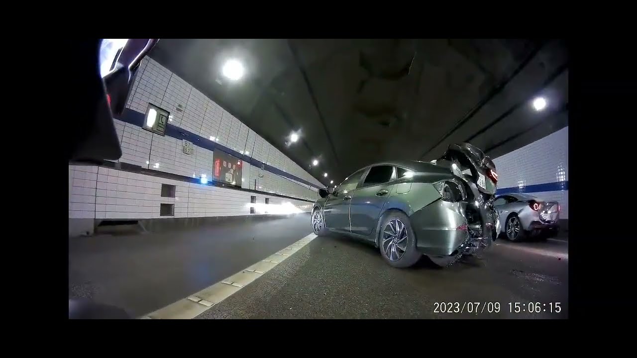 FERRARI In Violent Three Car CRASH Japan Tunnel on July 9th, 2023 # ...