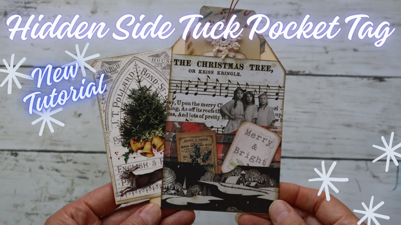 Hidden Side Tuck Pocket Tags Tutorial For Your Junk Journal - Tags With ...