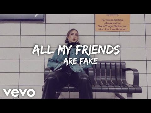 Tate McRae - all my friends are fake (lyrics) - YouTube