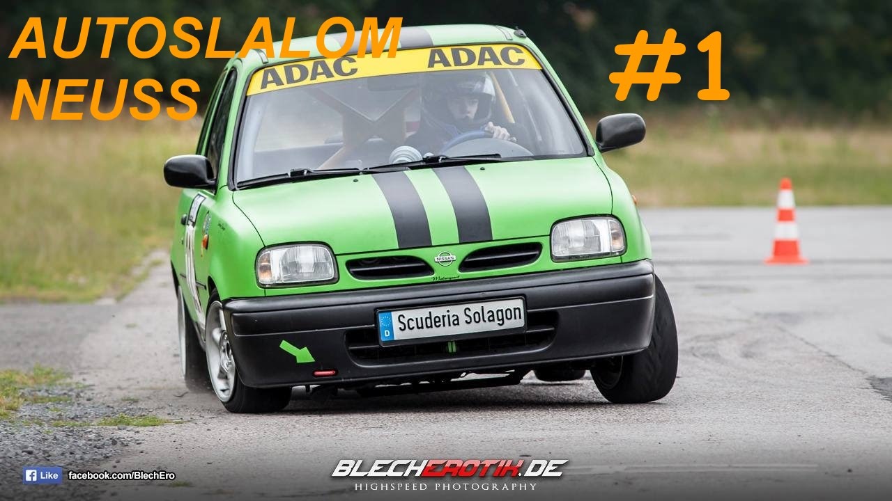 Motorsport- Autoslalom #1 ADAC Slalom Neuss // Nissan Micra Onboard ...