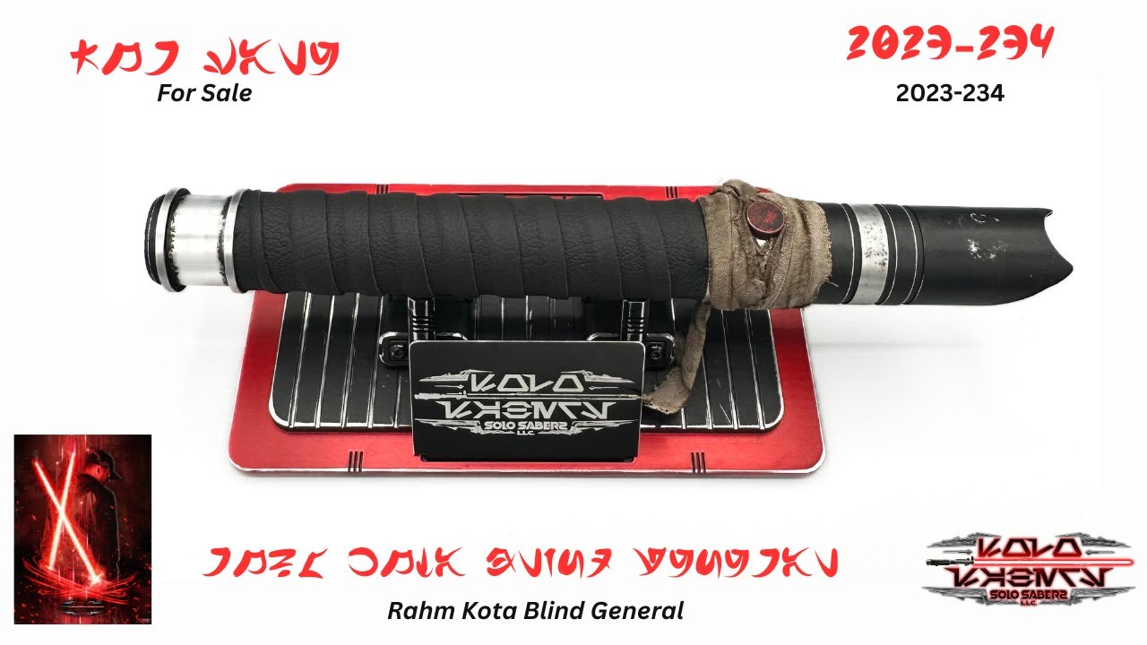 Rahm Kota "Blind General" Neopixel Lightsaber with Proffie For Sale ...