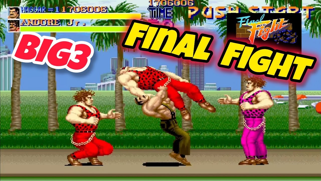 【Final Fight】Game Play Final Stage【on the Streets】わんさか出でくるでかい奴ら!!でぃやぁぁぁ ...