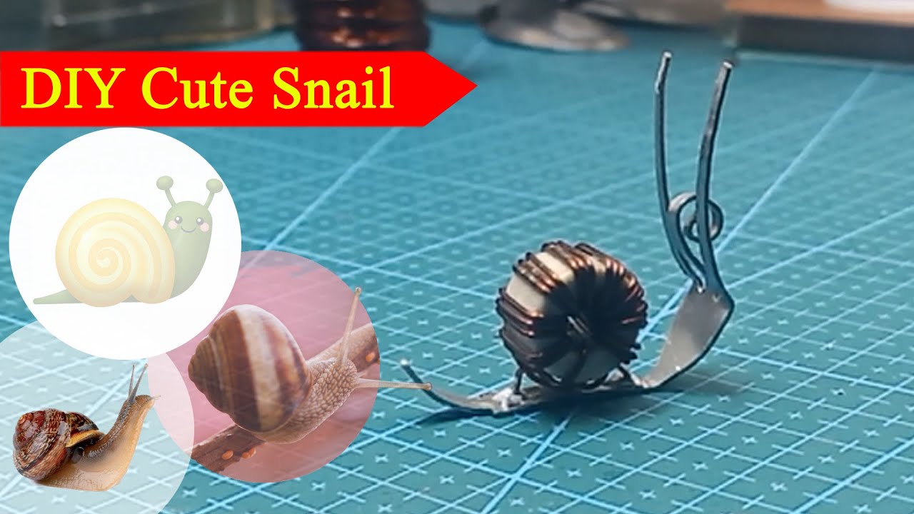 How to make an adorable snail with a recycled fork and more! - YouTube