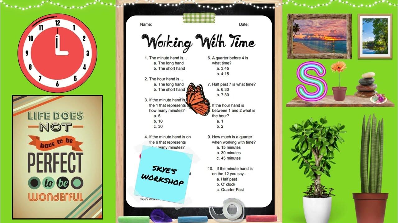 Working With #Time Multiple Choice Review or Test Quiz Assessment #Math ...