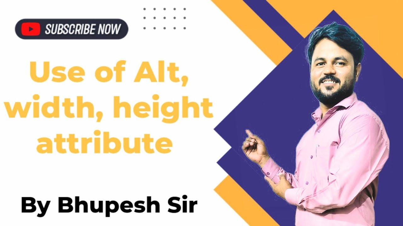 Use alt, height and width attributes in html । Set height and width of ...