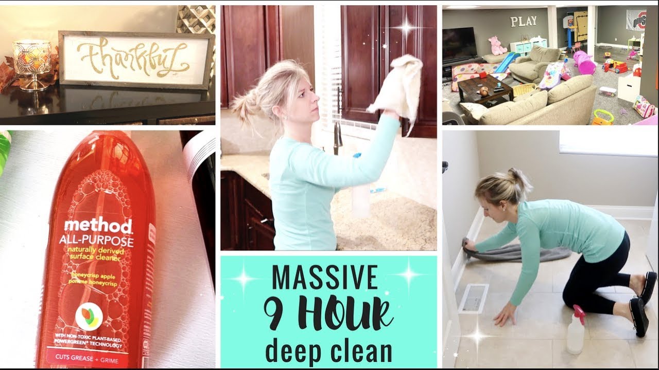 MASSIVE ALL DAY CLEAN BEFORE HOLIDAYS | INTENSE DEEP CLEAN WHOLE HOUSE ...