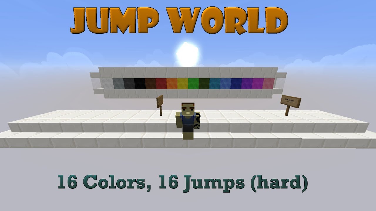 16 Colors, 16 Jumps (hard) |Minecraft Jump World| - YouTube