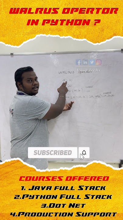 What is Walrus ?| Walrus Operator in Python | தமிழில் | in Tamil | #shorts - YouTube